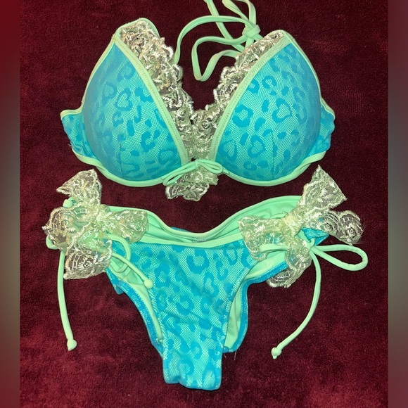 Victoria's Secret | Swim | Victorias Secret Pink Pushup Scrunchy Bottom ...